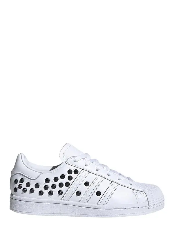 Adidas Superstar Studded Sneakers - Cloud White/core Black/scarelet Red