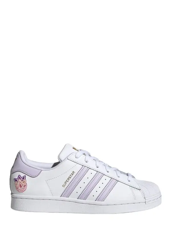 Adidas Superstar Trefoil Sneakers - Cloud White/purple Tint/matte Gold