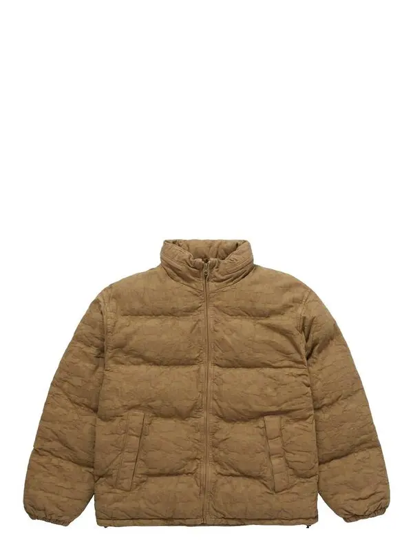 Supreme Fat Tip Jacquard Denim Puffer Jacket - Olive