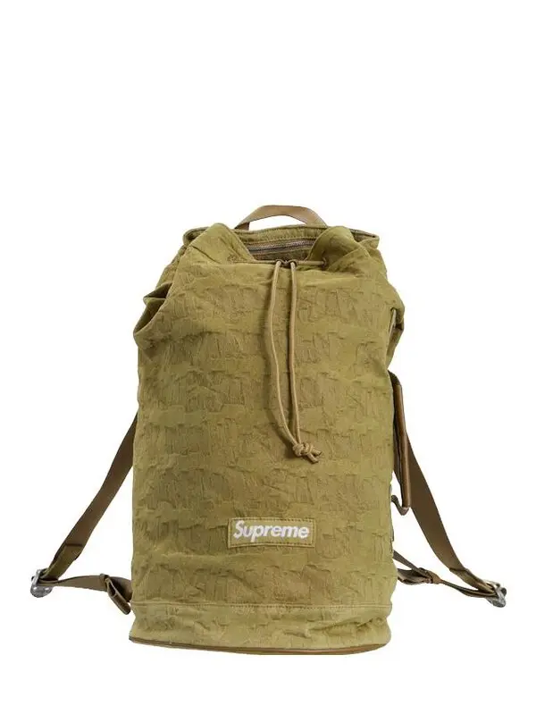Supreme Fat Tip Jacquard Denim Backpack - Olive
