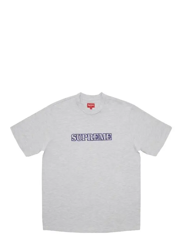 Supreme Floral Logo Tee Shirt - Ash Grey