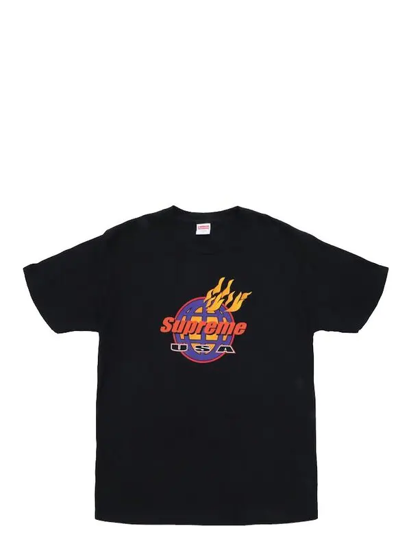 Supreme Fire Tee Shirt - Black