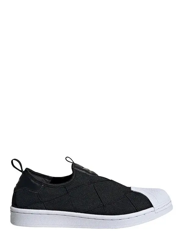 Adidas Superstar Slip-on Sneakers - Core Black/cloud White/gold Metallic