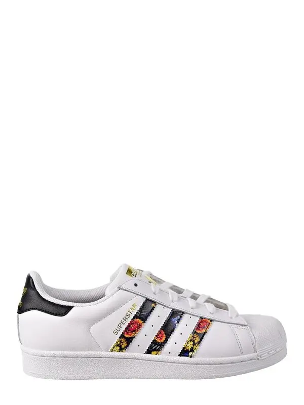 Adidas Superstar Floral Striped Sneakers - Footwear White/gold Metallic