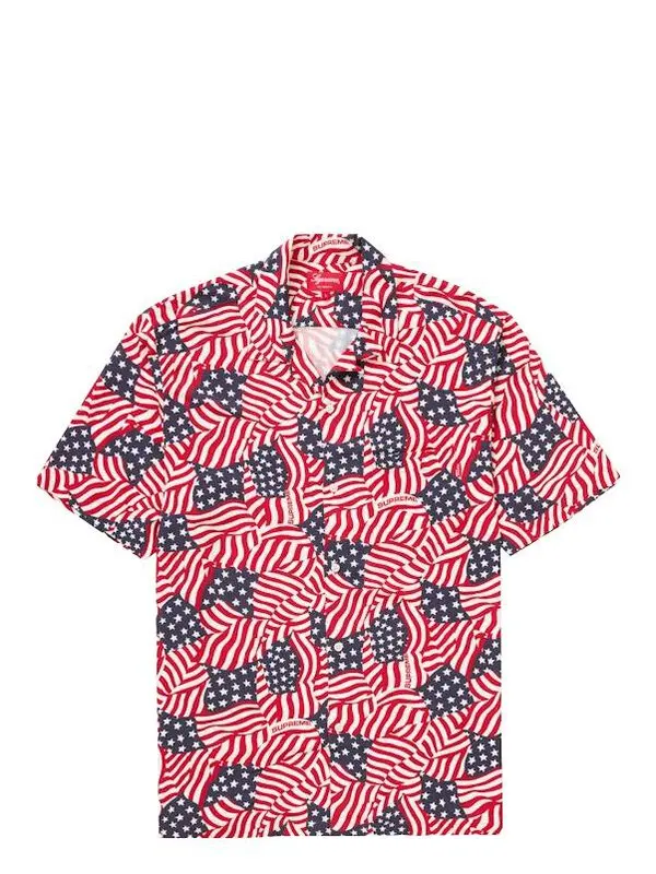 Supreme Rayon Short Sleeve Shirt - Flags