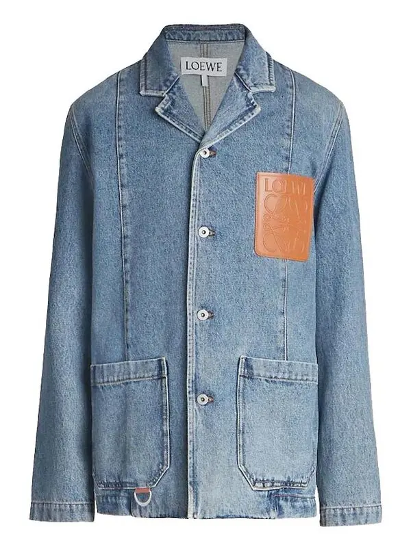 Loewe Anagram Workwear Denim Jacket - Blue Jeans Chine