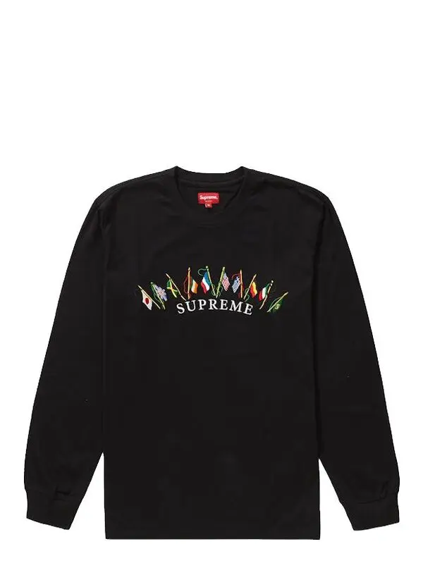 Supreme Flags Long-sleeve Top - Black