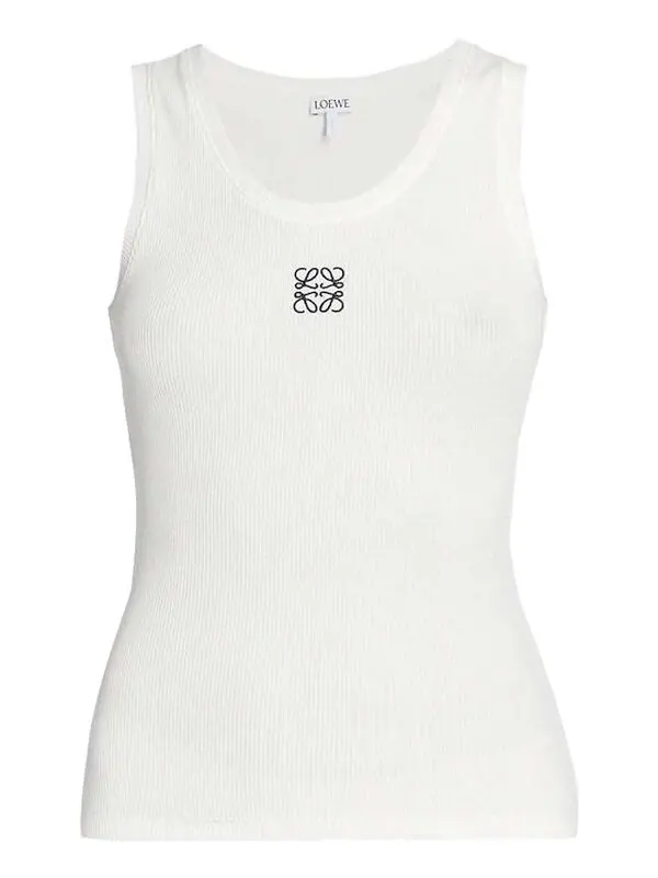 Loewe Anagram Cotton Tank Top - White/black