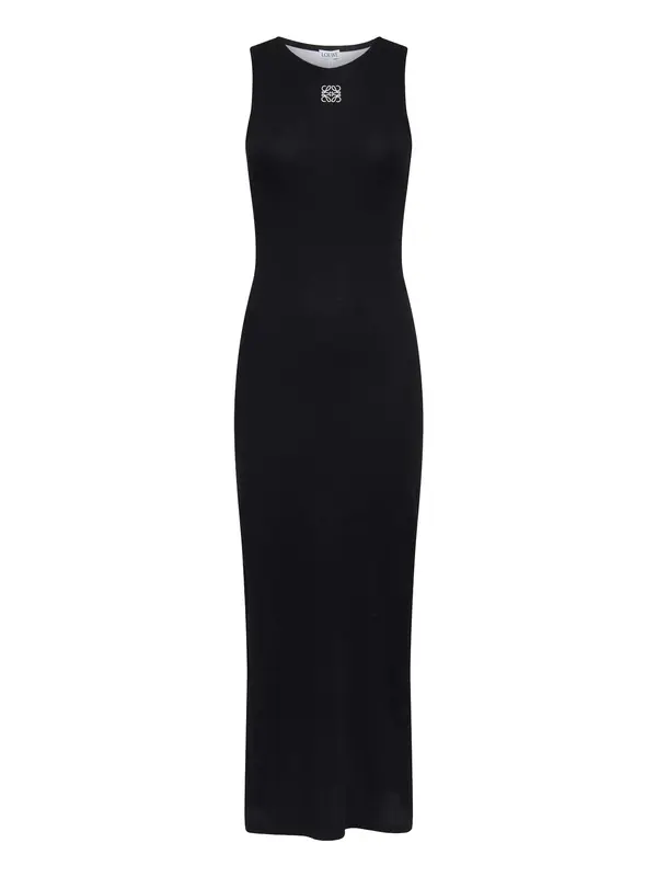 Loewe Anagram Tank Midi Dress - Black