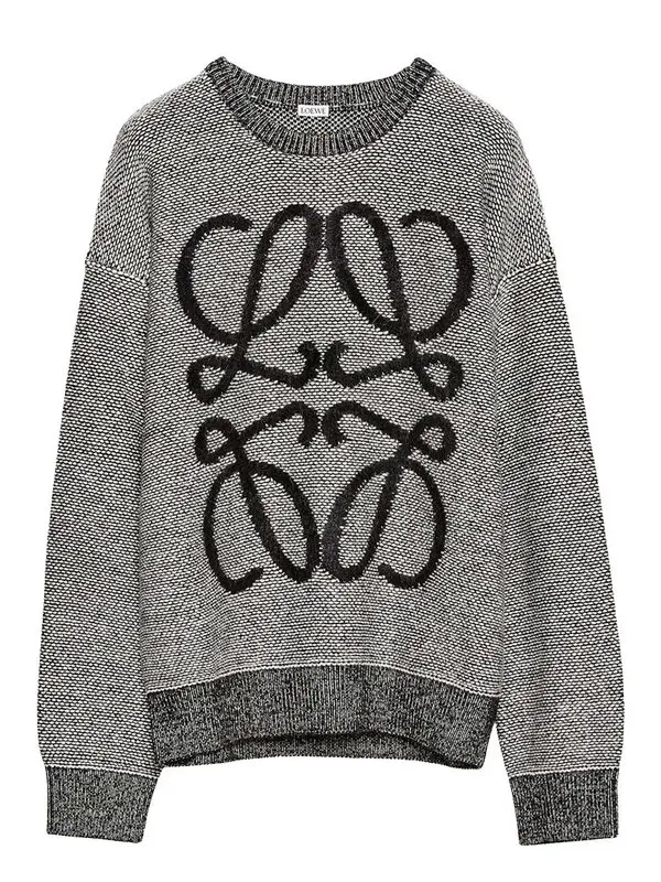 Loewe Anagram Wool Sweater - White/black