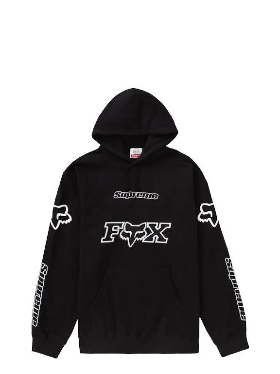 Supreme Fox Racing Hooded Sweatshirt - Black