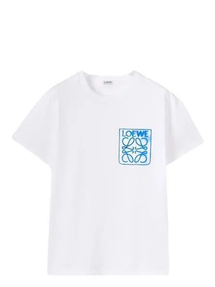 Loewe Anagram Fake Pocket T-shirt - White/blue