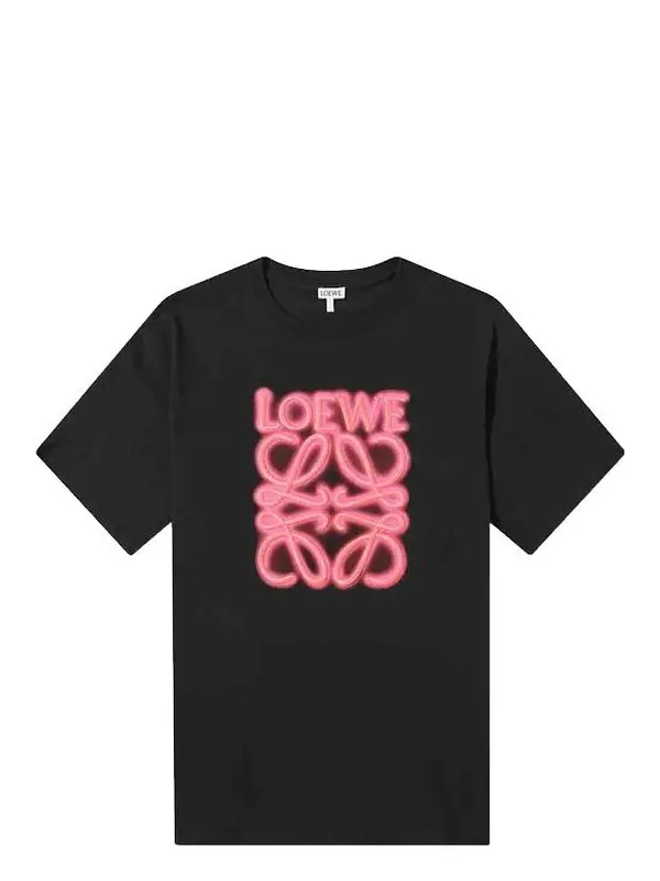 Loewe Neon T-shirt - Black/fluo Pink