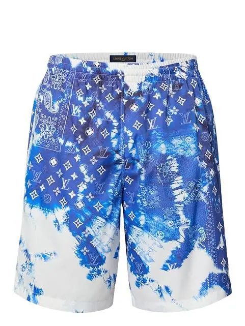 LOUIS VUITTON Bandana Board Swim Shorts - Blue/white