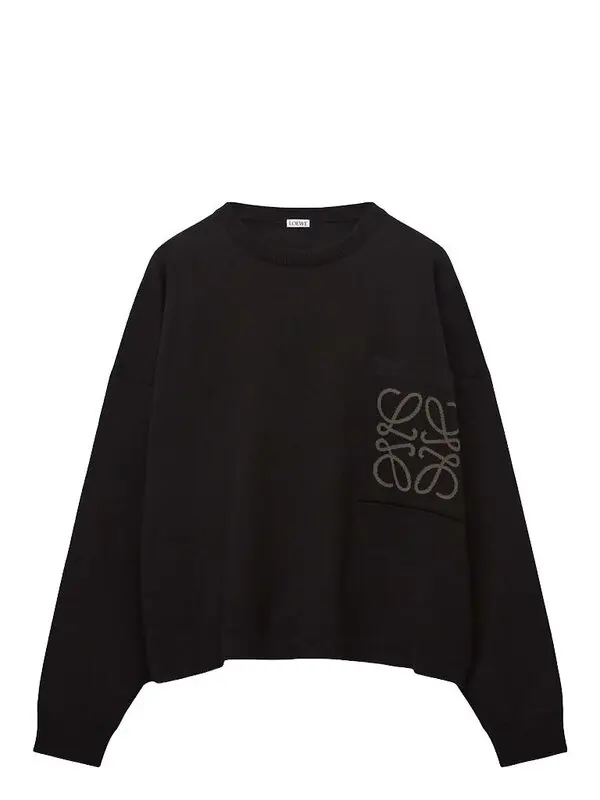 Loewe Anagram Pocket Sweater - Black