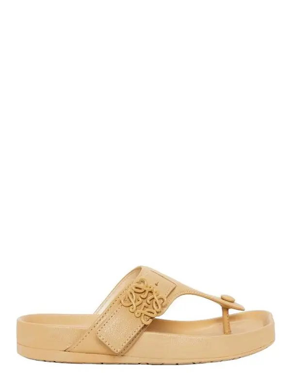 Loewe Ease Toe Post Goatskin Sandals - Medium Concealer