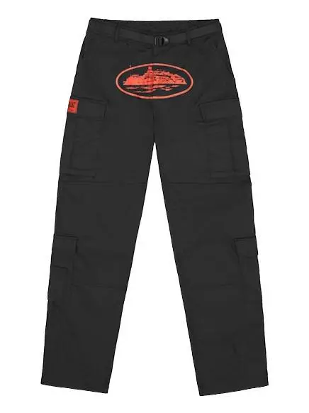 CORTEIZ Guerillaz Cargo Pants - Black/red