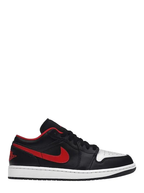 JORDAN 1 Low Toe Sneakers - Black/fire Red/white