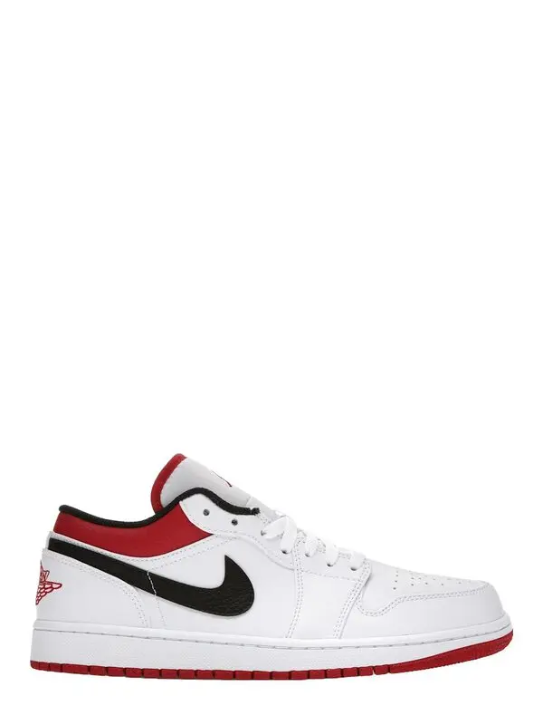 JORDAN 1 Low Sneakers - White/university Red/black