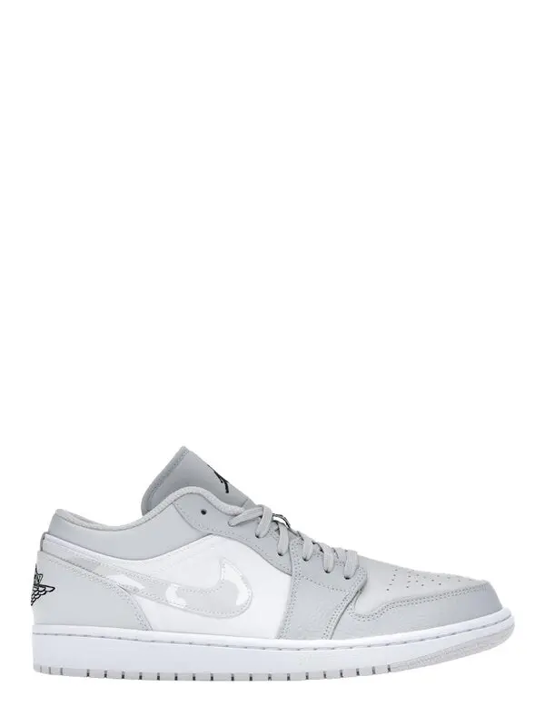 JORDAN 1 Low Camo Sneakers - White/black/neutral Grey