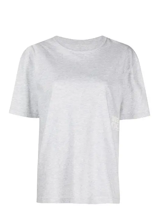 Alexander Wang Essential Jersey Puff Logo Tee - Heather Grey