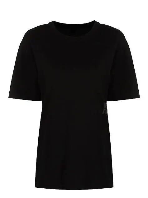 Alexander Wang Essential Jersey Puff Logo Shrunk Tee - Black