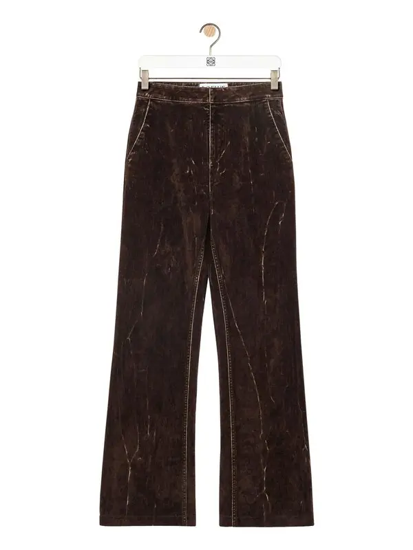 Loewe Bootleg Jeans In Denim - Coffee Bean