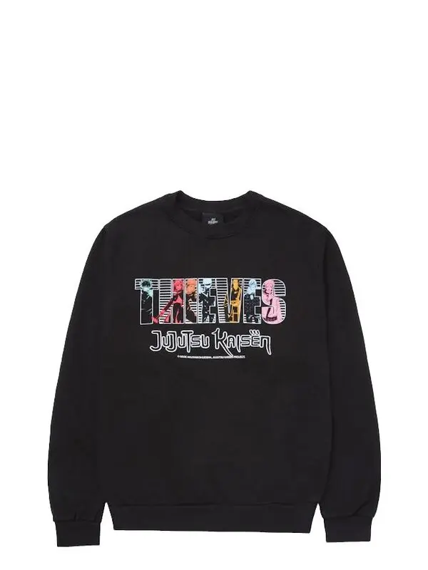 100 THIEVES X Jujutsu Kaisen Everyone Crewneck Sweatshirt - Black