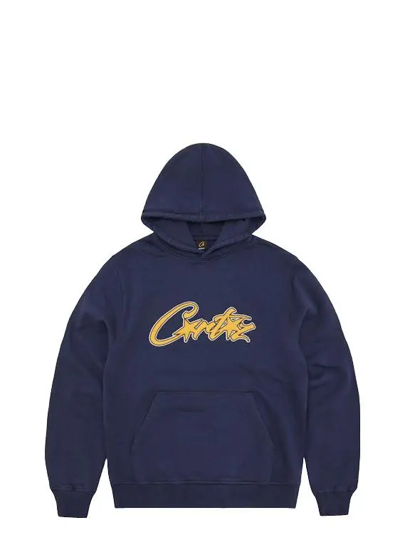 CORTEIZ Satin Applique Allstarz Hoodie - Navy Blue