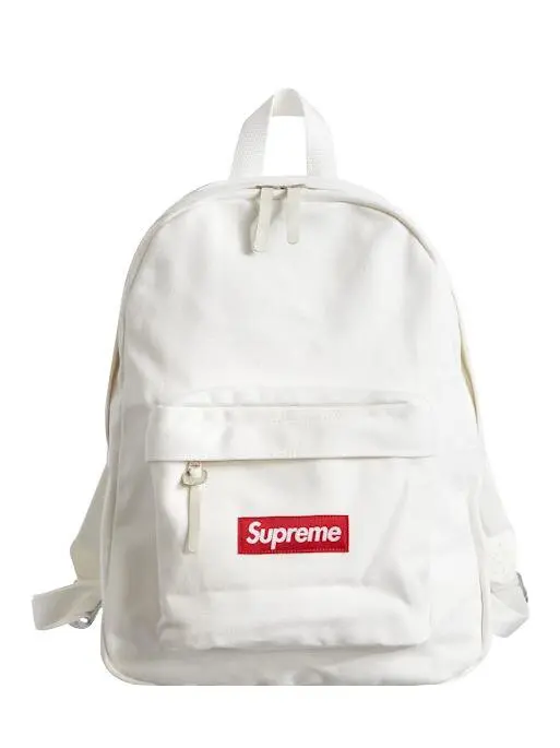 Supreme Canvas Backpack - White