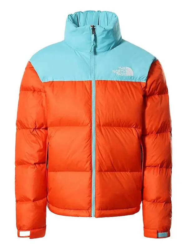 The North Face 1996 Retro Nuptse 700 Fill Packable Jacket - Red Orange/transantarctic Blue