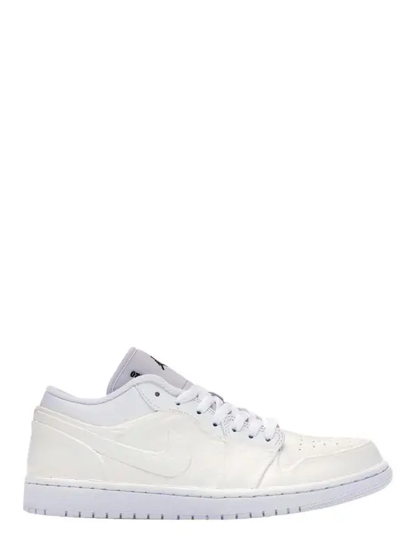 JORDAN 1 Low Top Sneakers - White/black/vintage Lichen