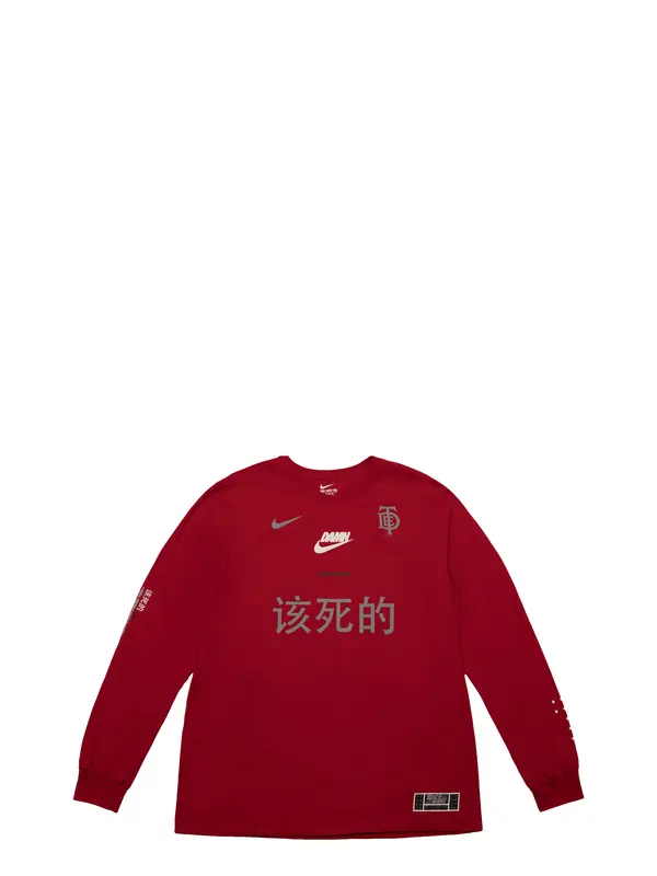 TDE X Nike Swoosh Long Sleeve - Red