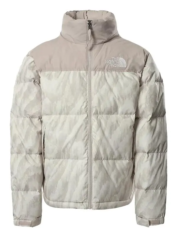 The North Face 1996 Printed Retro Nuptse 700 Fill Packable Jacket - Silver Grey Wooden Tiger Print