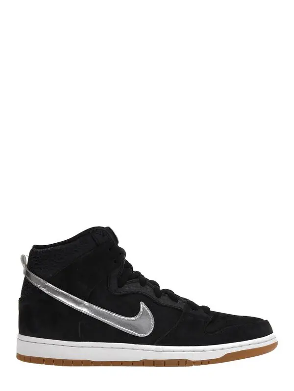 Nike Sb Dunk High Top Sneakers - Black/metallic Silver