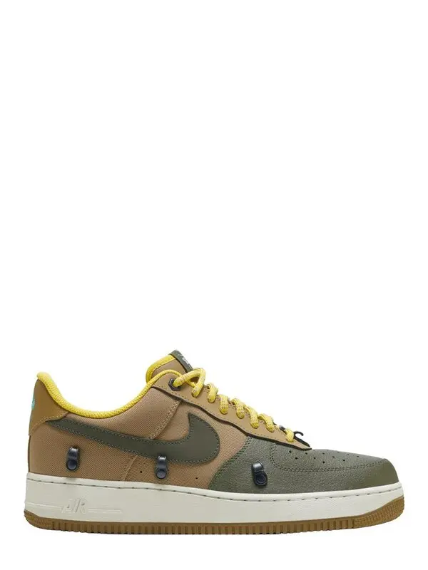 Nike Air Force 1 Low '07 Prm Winterized Sneakers - Cargo Khaki/ale Brown/vivid Sulfur