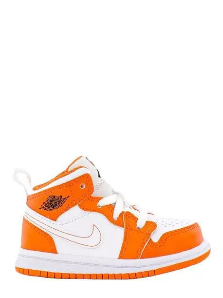 JORDAN 1 Mid Sneakers - Electro Orange/black