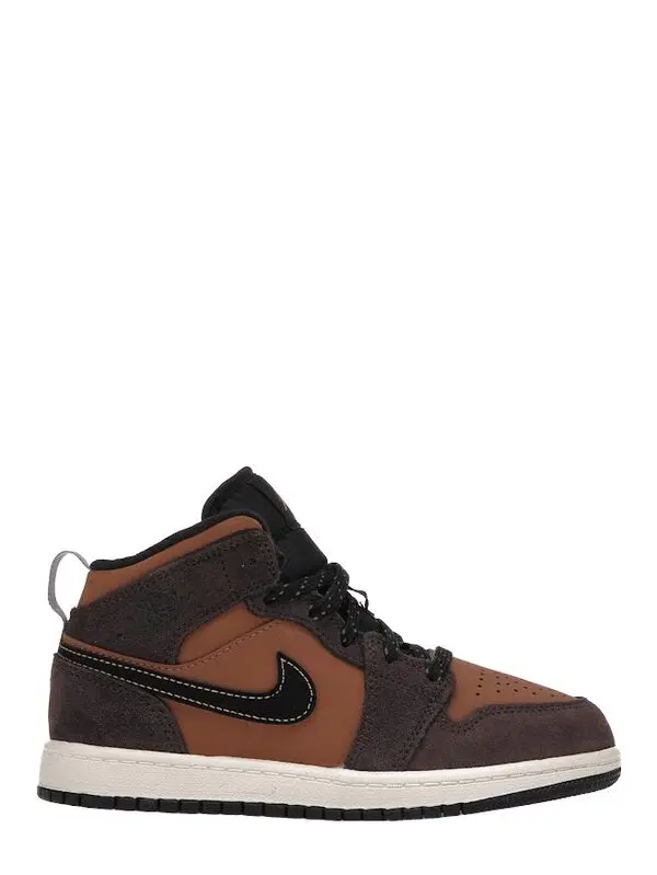 JORDAN 1 Mid Se Earth Tone Ps - Dark Chocolate/archaeo Brown/black