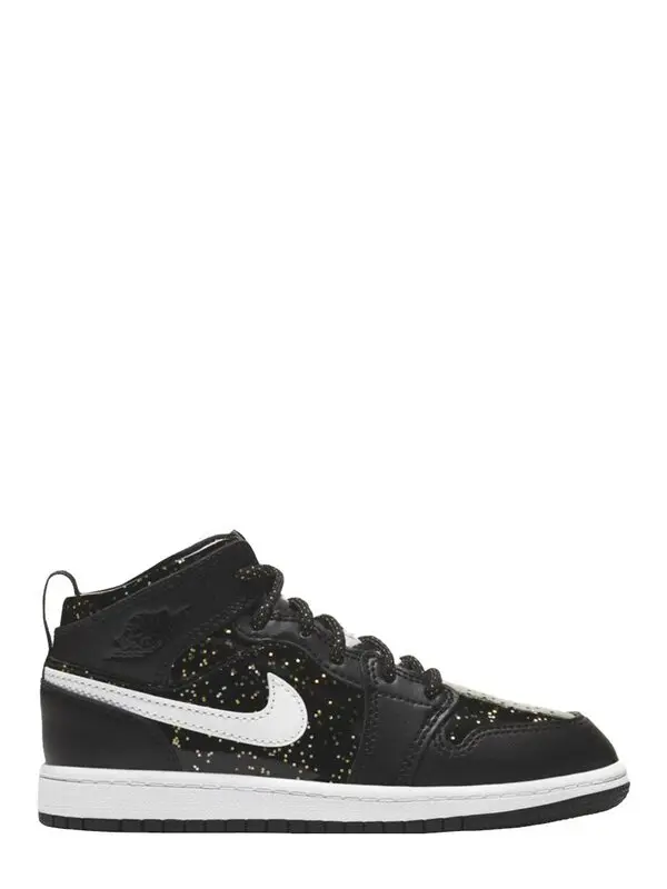 JORDAN 1 Mid Se Glitter Sneakers - Black/white