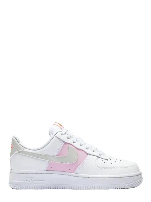 Nike Air Force 1 Low 07 Se Premium Sneakers - White/pink Foam/total Orange