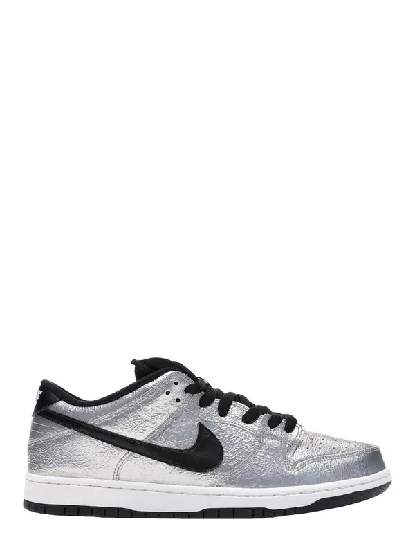 Nike Dunk Low Sneakers - Metallic Silver/white/black