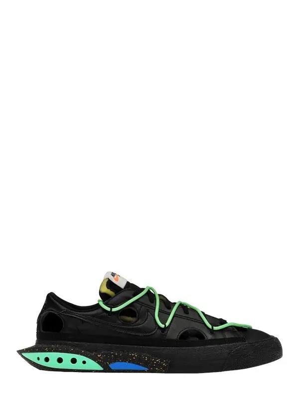 Nike Blazer Low Off-white Sneakers - Black/electro Green