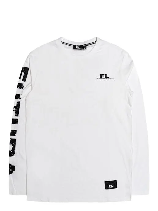 FUTURA LABORATORIES Splatter Long Sleeve Tee Shirt - White
