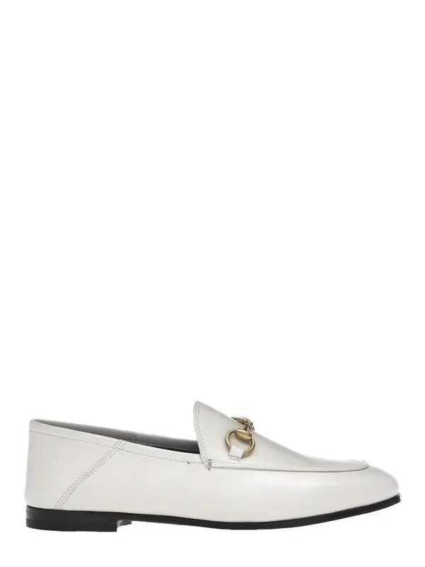 Gucci Horsebit Leather Loafer - White