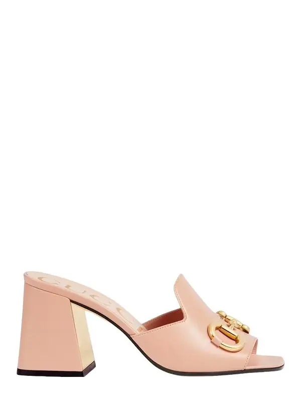 Gucci Horsbit 75mm Heeled Sandal - Pink/gold