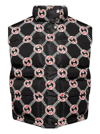 Gucci Interlocking G Puffer Waistcoat - Black