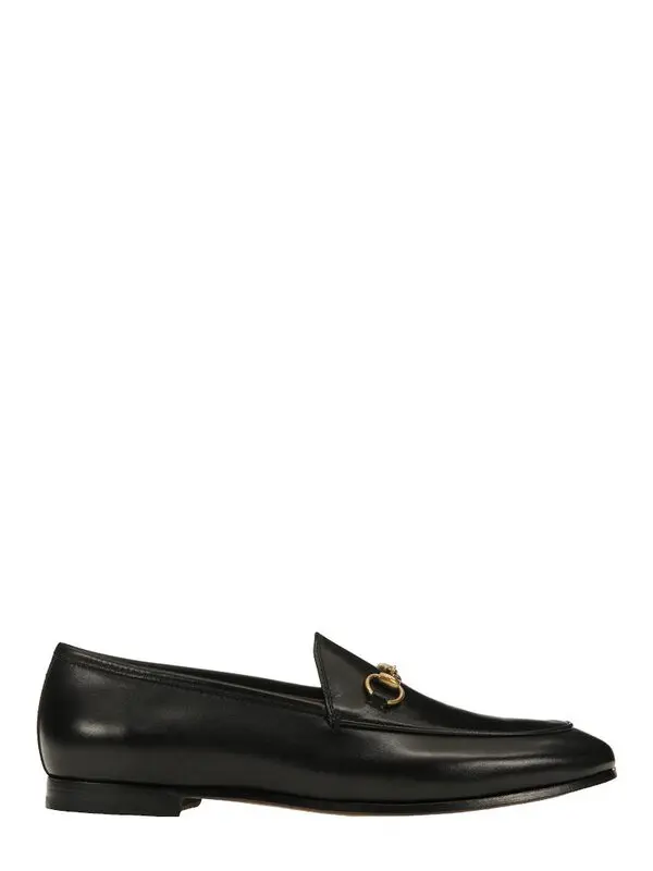 Gucci Jordaan Leather Loafer - Black/gold