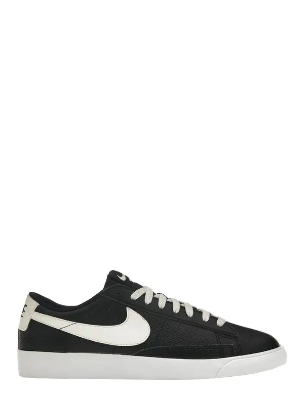 Nike Blazer Low Leather Sneakers - Black/sail/gum Medium Brown