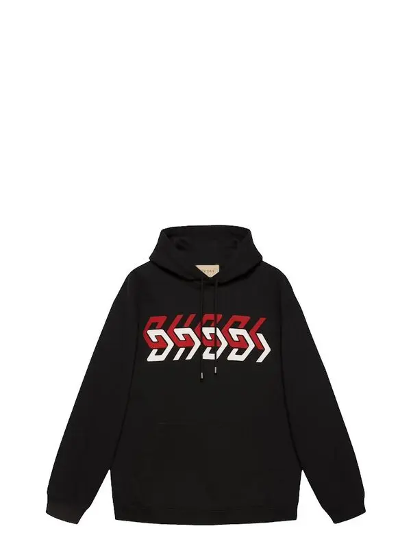 Gucci Jersey Sweatshirt With Print - Black