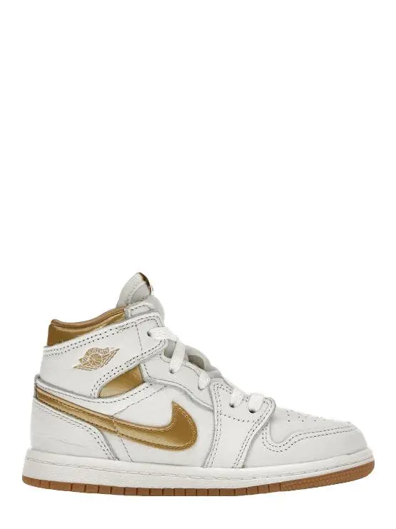 JORDAN 1 Retro High Og Sneakers - White/metallic Gold/gum Light Brown